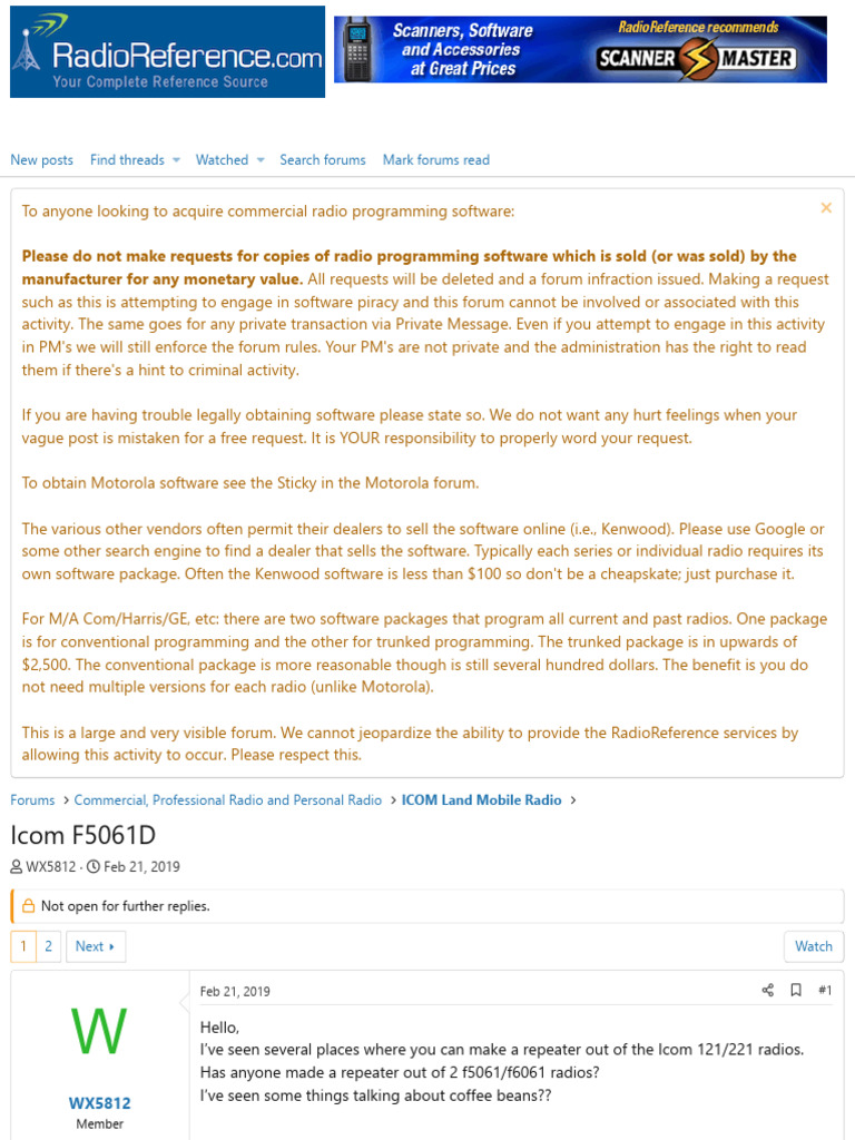 Icom F5061D - RadioReference - Com Forums | PDF | Information And ...