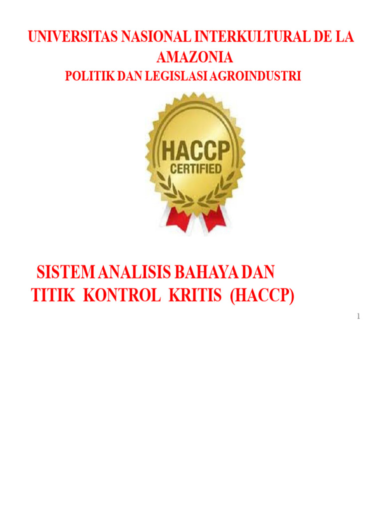 SISTEM HACCP.ppt.pps | PDF
