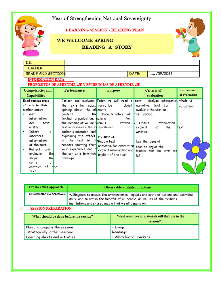 Spring Narrative Reading Plan | PDF | Information | Narrative