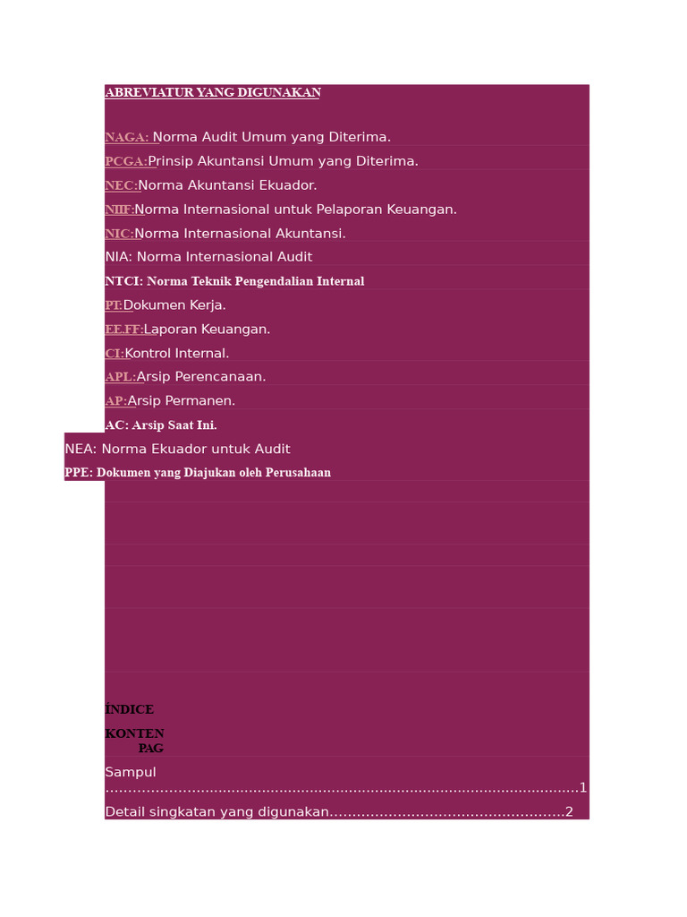 Singkatan Yang Digunakan | PDF