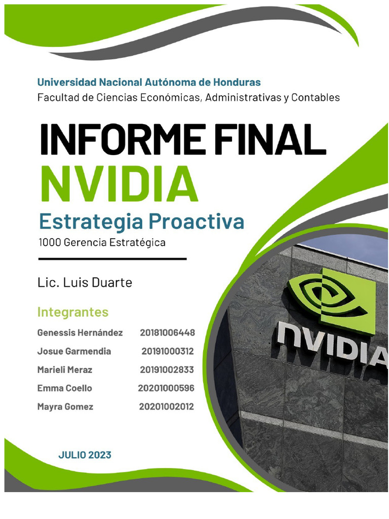 Nvidia Final Report | PDF | Graphics Processing Unit | Swot Analysis