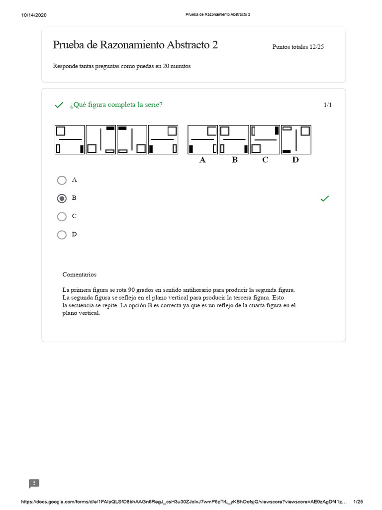 Prueba de Razonamiento Abstracto 2 | PDF