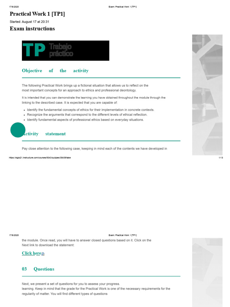 Ethics and Professional Deontology Exam | PDF | Happiness | Behavioural ...