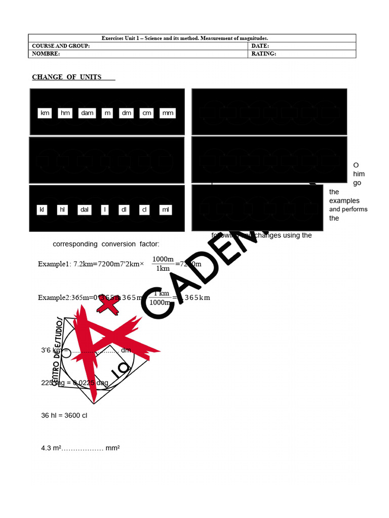 Unit 1: Measurement and Unit Conversion | PDF
