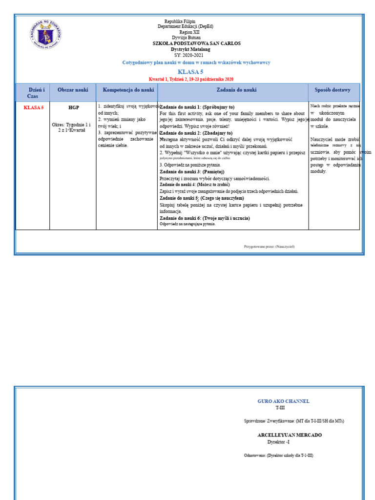 HGP-WHLP-GRADA-5-Q1-W2 | PDF