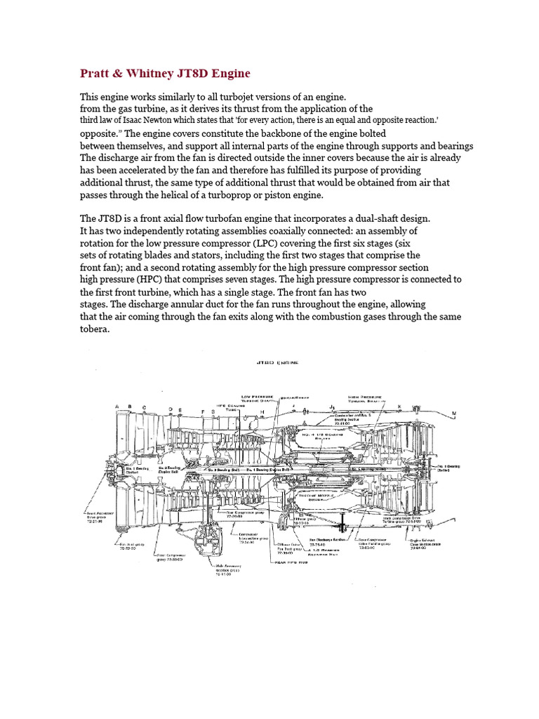 206550689-Motor-Pratt-and-Witney-JT8D | PDF | Engines | Rotating Machines
