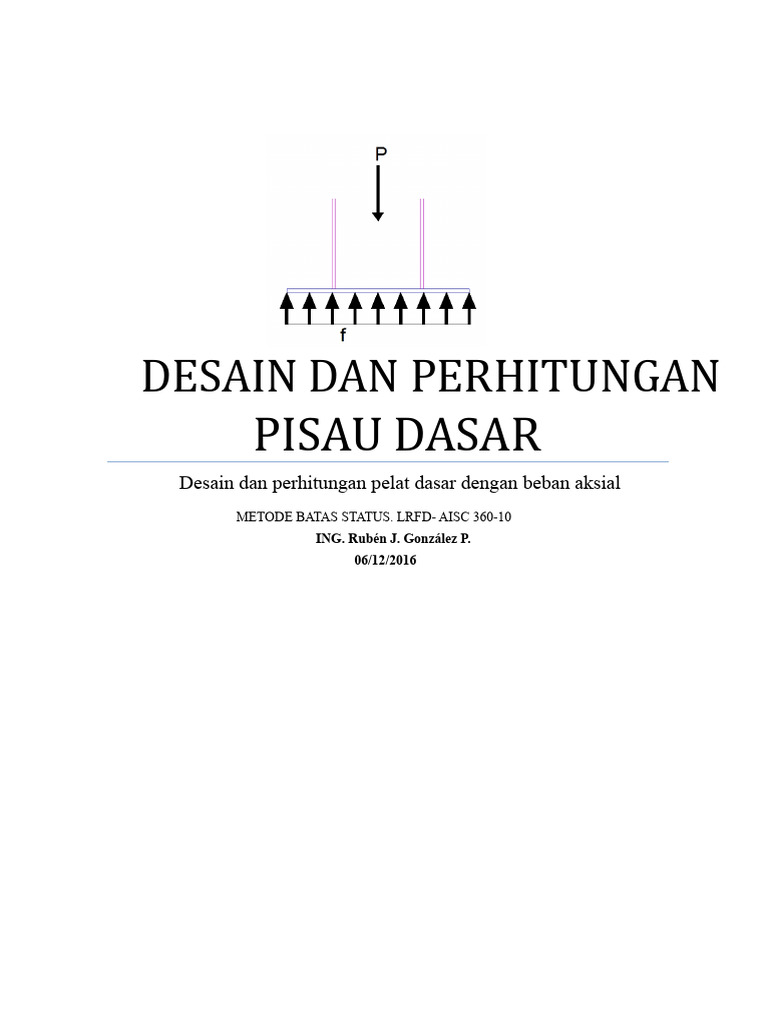 Desain Pelat Dasar Kolom Aksial | PDF