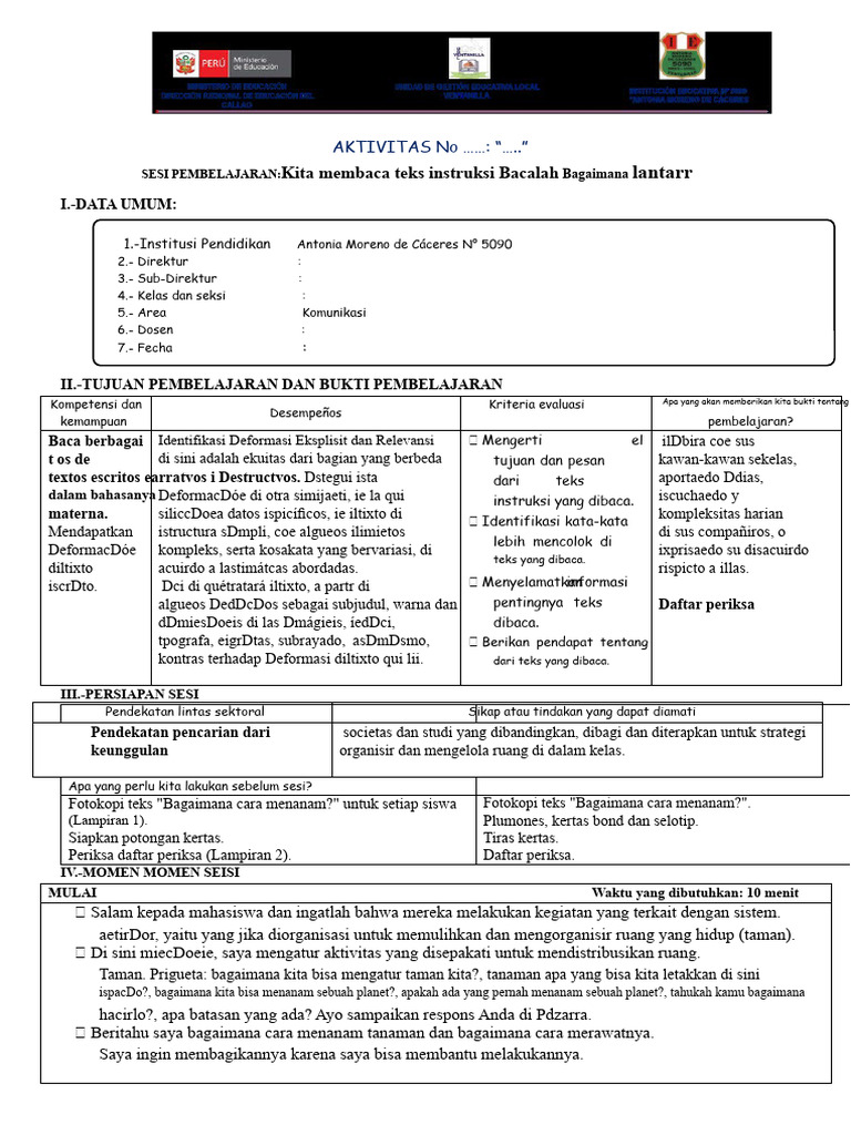 Pembelajaran Membaca Teks Instruktif | PDF