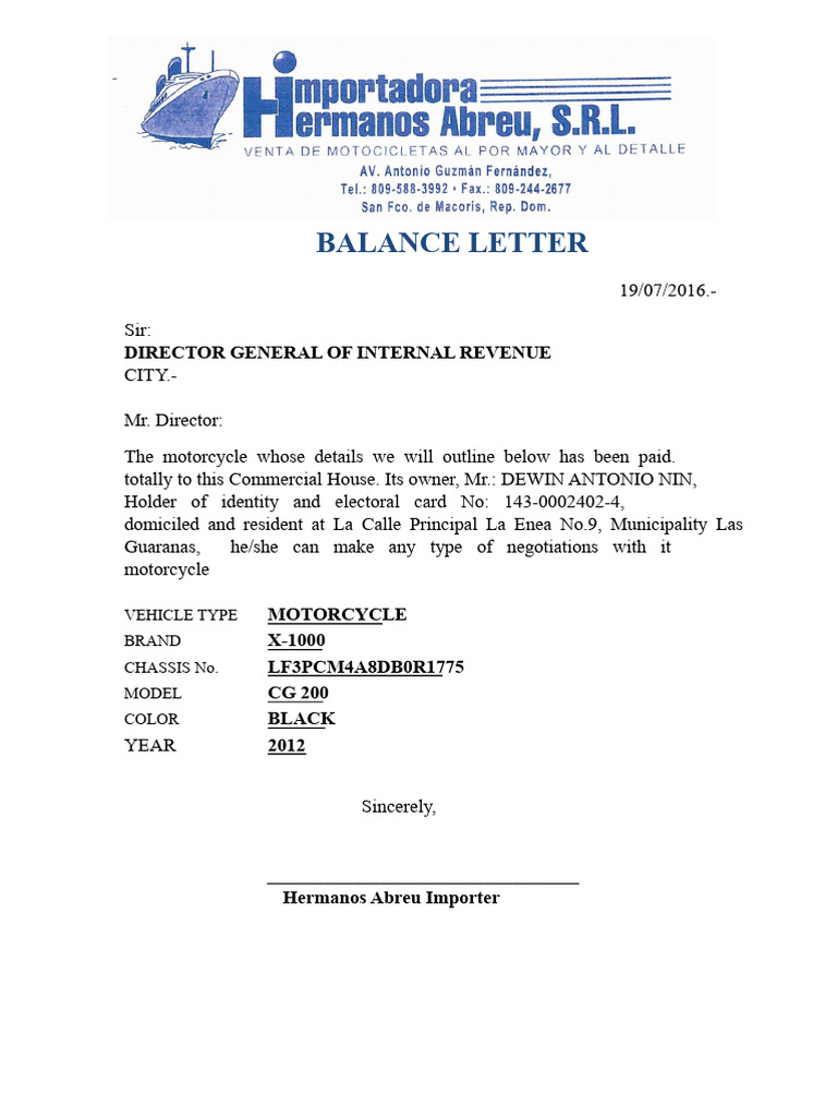 Balance Letter15 | PDF