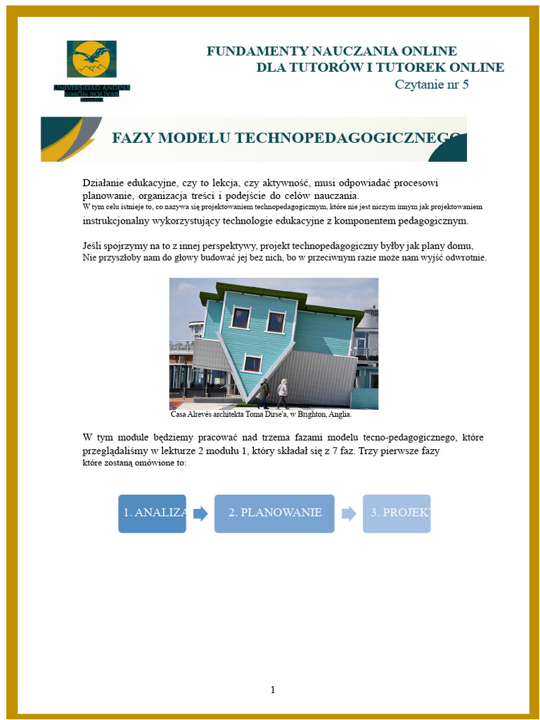 Fazy Modelu Technopedagogicznego | PDF