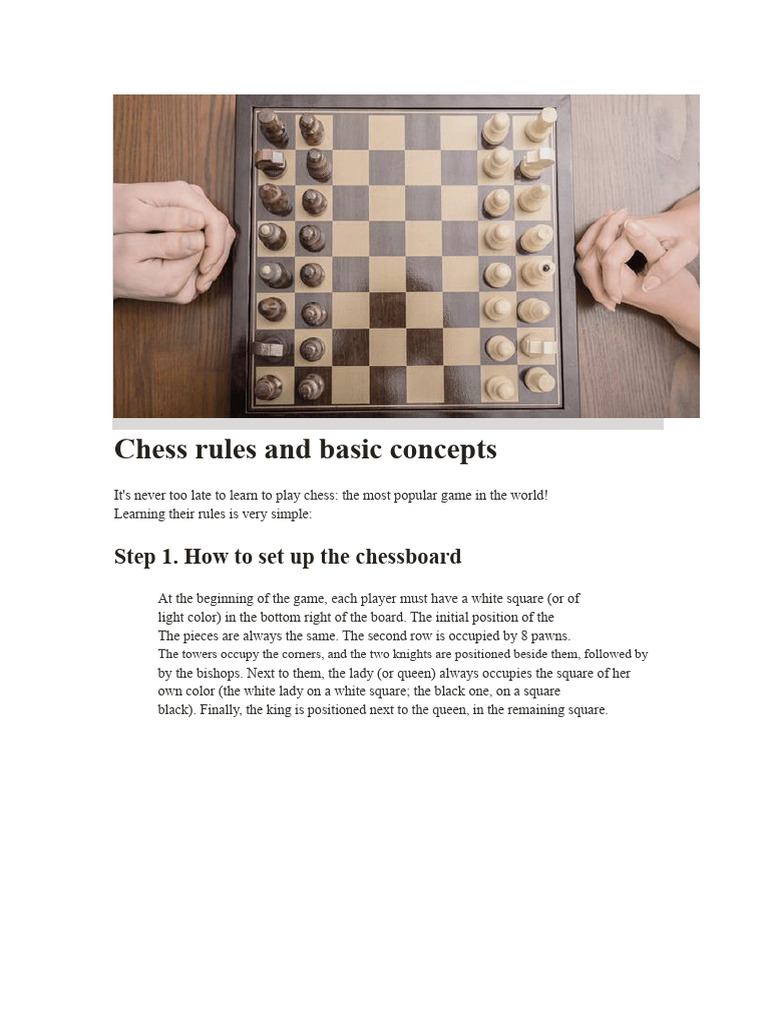 Chess Rules and Basic Strategies Guide | PDF | Traditional Board Games ...