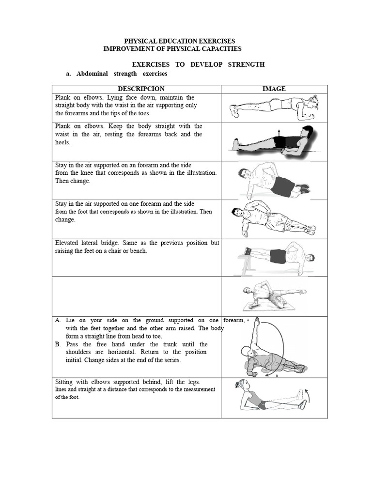 Exercises For PE Class | PDF | Anatomical Terms Of Motion | Foot
