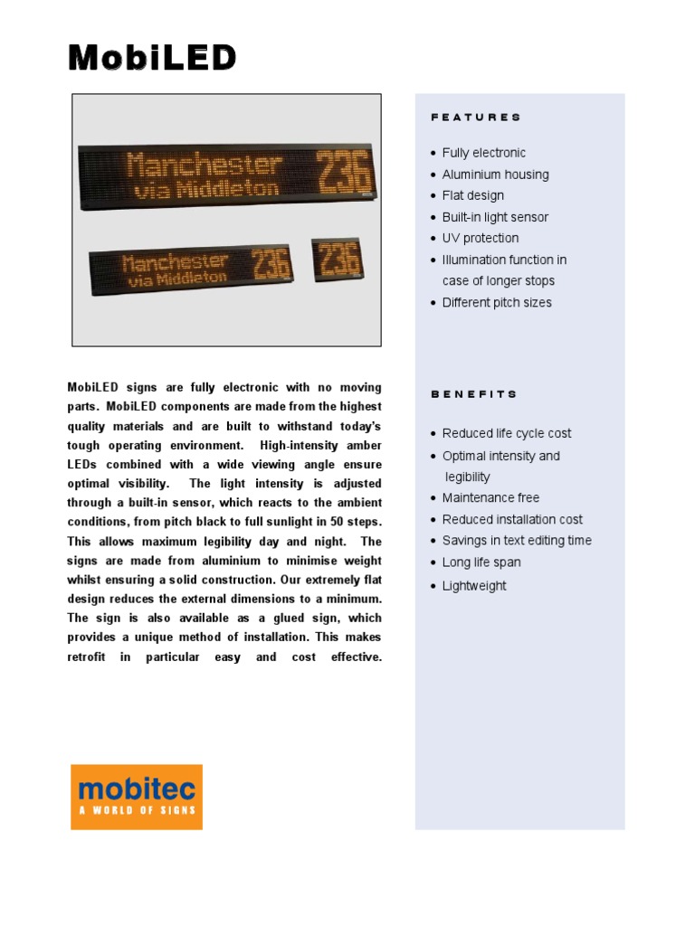 Mob Led | PDF | Equipment | Electronics