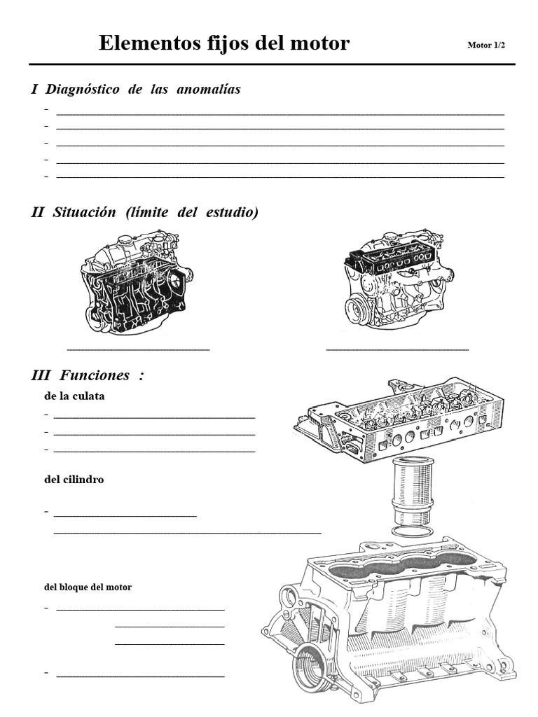 Elementos Fijos Del Motor | PDF