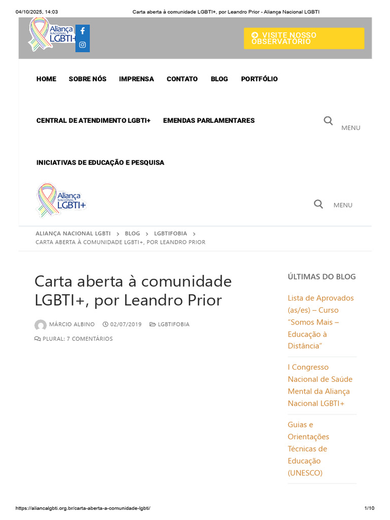 Orgulho e Desafios na Polícia Militar LGBTI+ | PDF