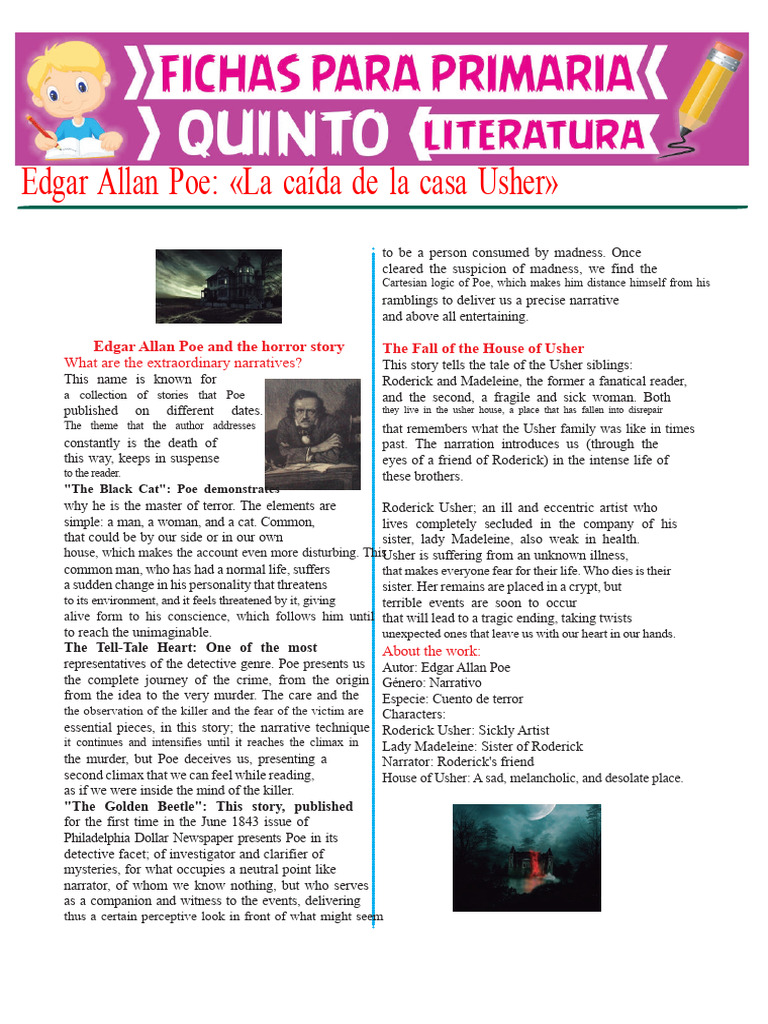 5th Grade - Literature - Edgar Allan Poe - Edgar Allan Poe. "The Fall ...
