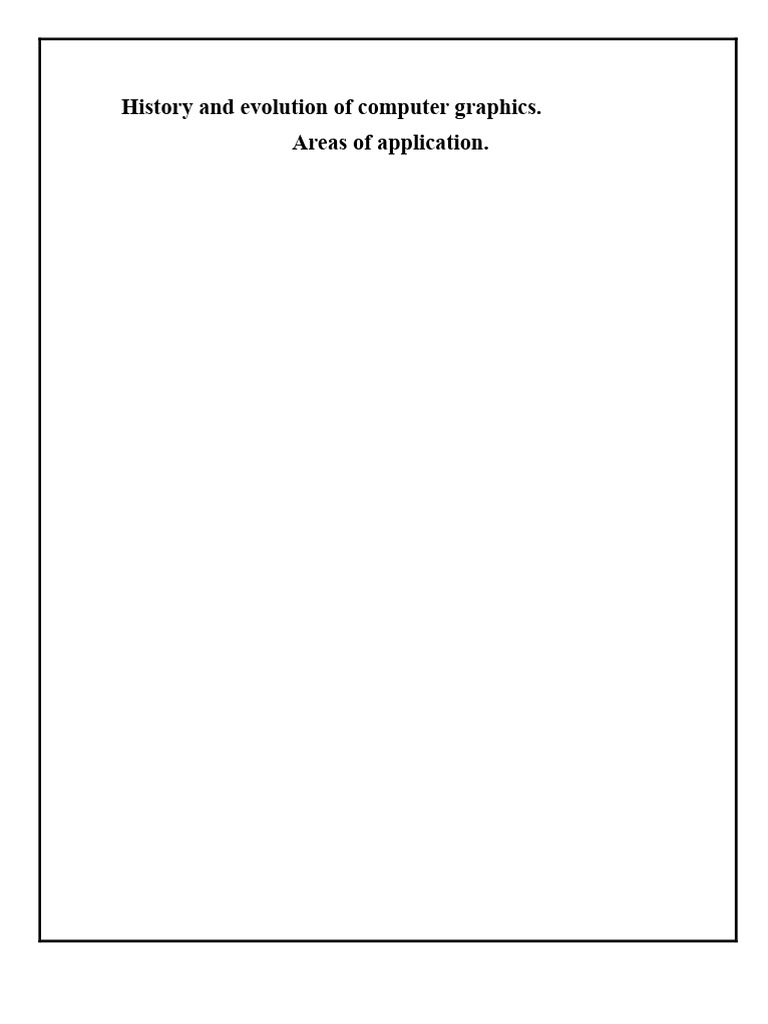 History of Computer Graphics | PDF | Computer Graphics | Graphics