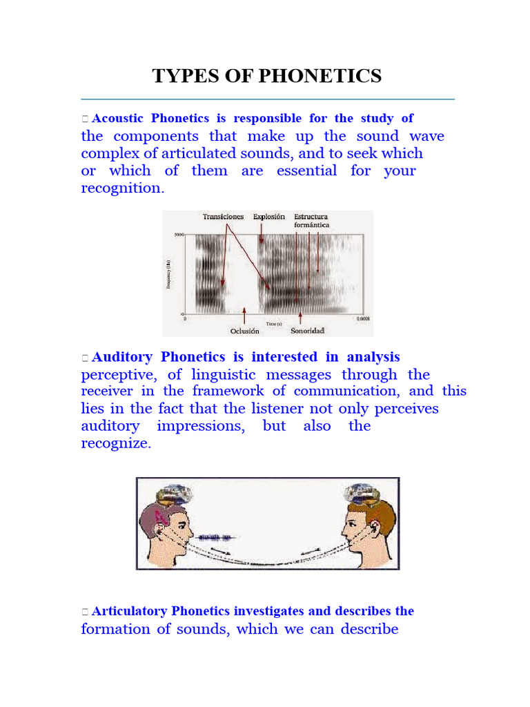 Types of Phonetics Explained | PDF | Phonetics | Stress (Linguistics)