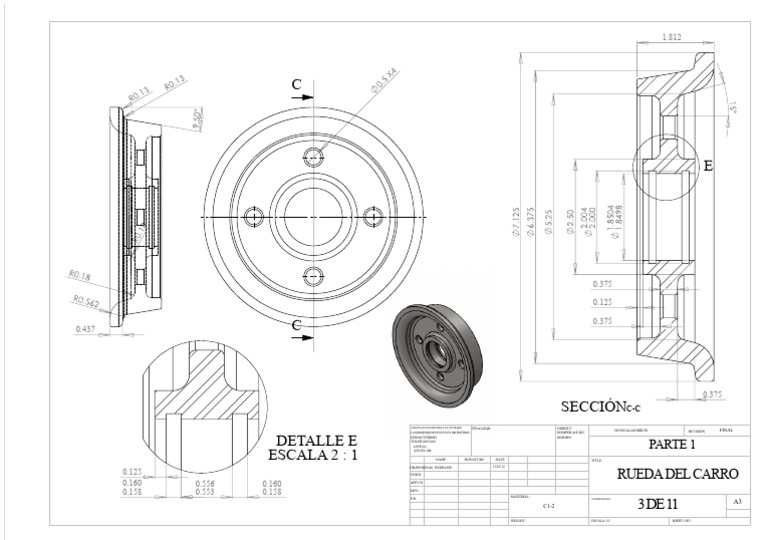 Parte 1 - Rueda del carro | PDF