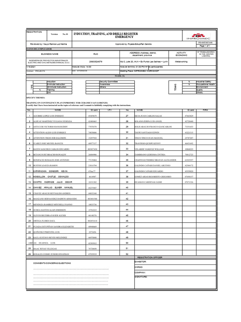 Training Contingency Plan | PDF