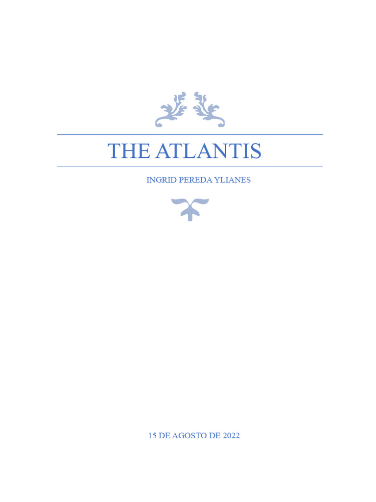 The Atlantis | PDF | Atlantis