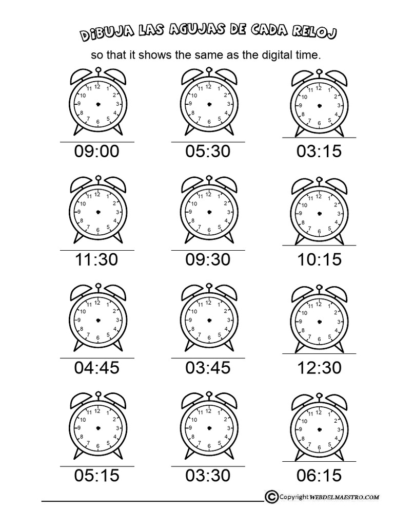 Learn The Hours of The Clock Pages 1 20 | PDF | Clock | Horology