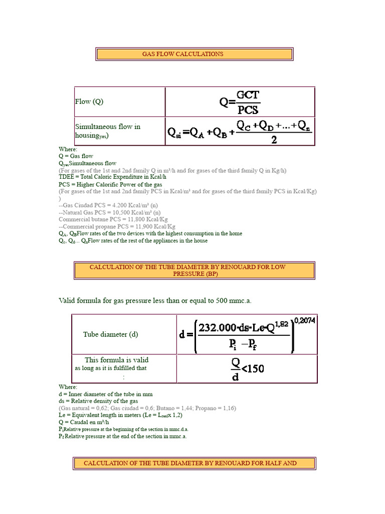 Gas Flow Calculation Methods and Standards | PDF | Gases | Pressure
