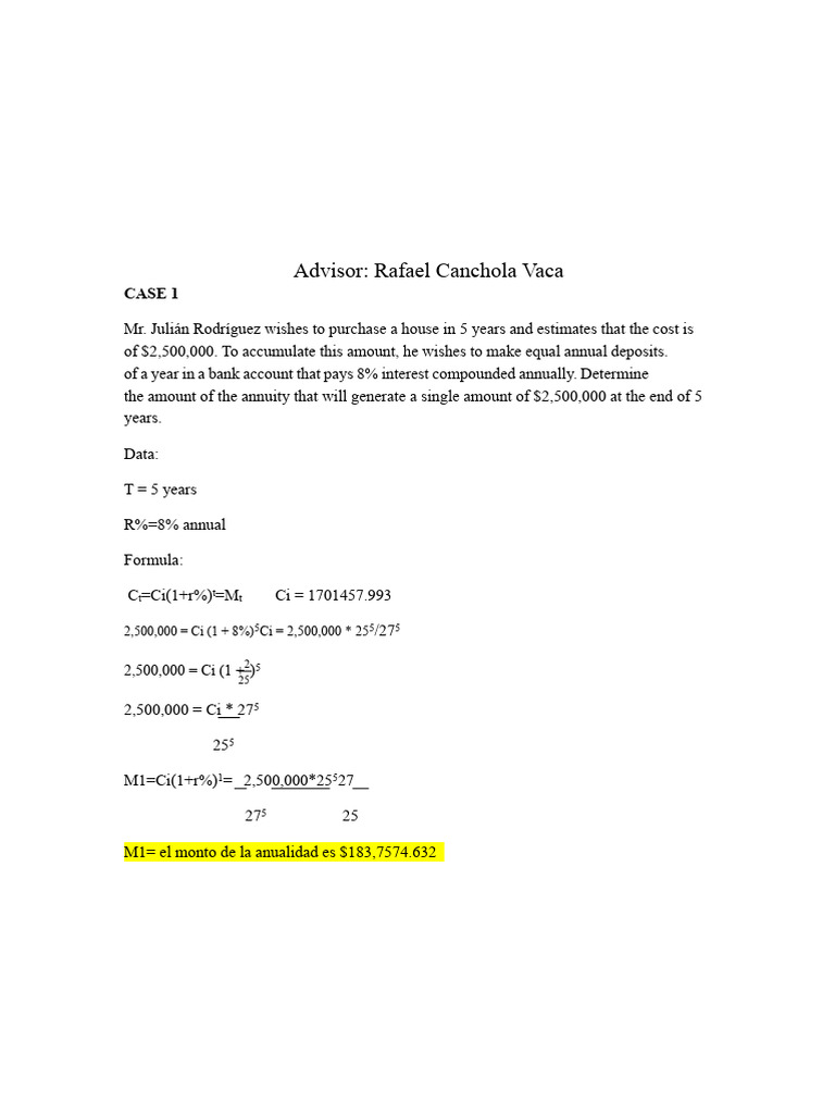 Annuity Calculations for Loans and Investments | PDF | Interest ...
