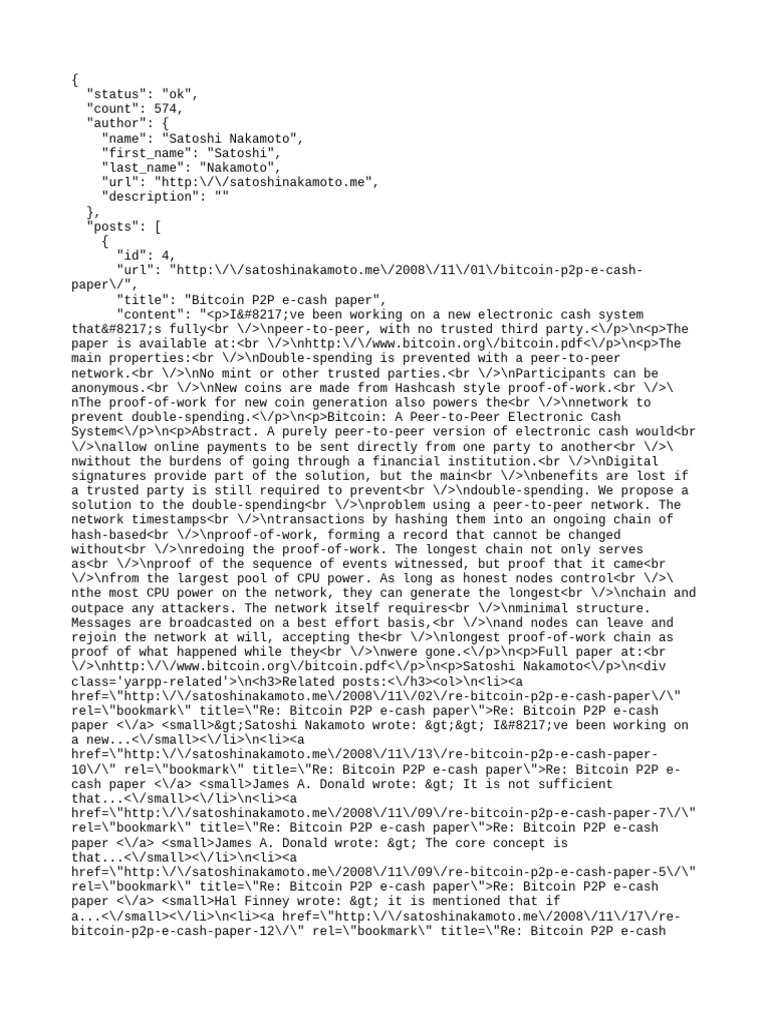Raw Data | PDF | Bitcoin | Peer To Peer