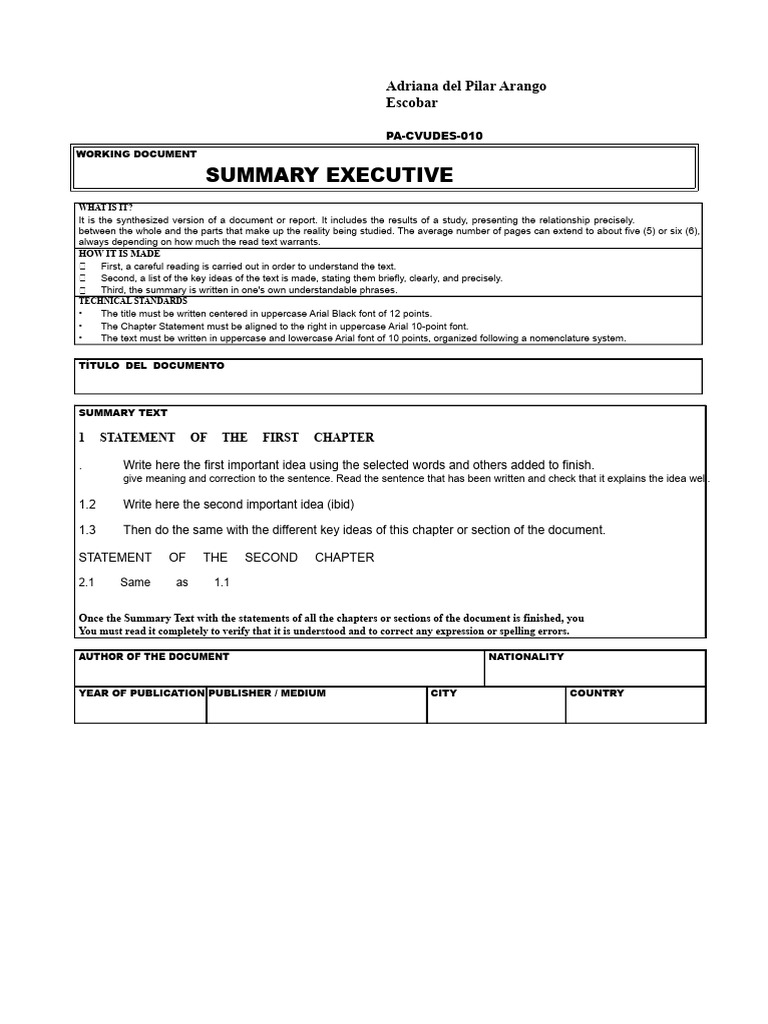 Executive Summary Template | PDF