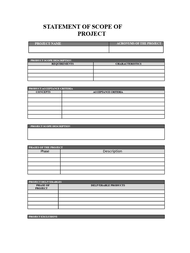 Project Scope and Deliverables Overview | PDF