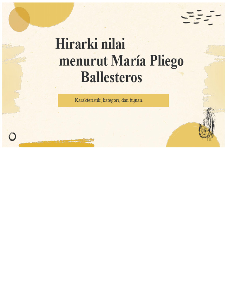 Hierarki Nilai Menurut María Pliego | PDF