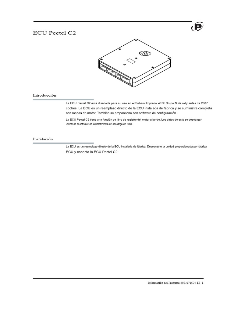 Pectel-Control-Systems-C2-ECU - Hoja de Información-29e-071594 | PDF ...