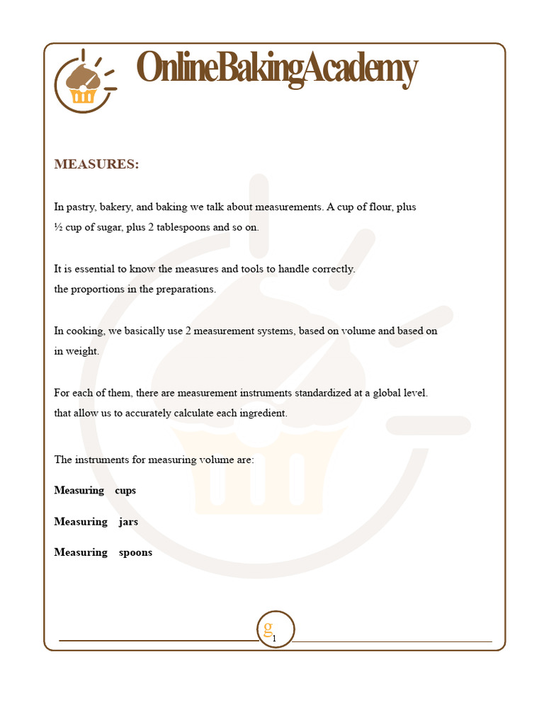 Essential Baking Measurement Guide | PDF | Teaspoon | Tablespoon