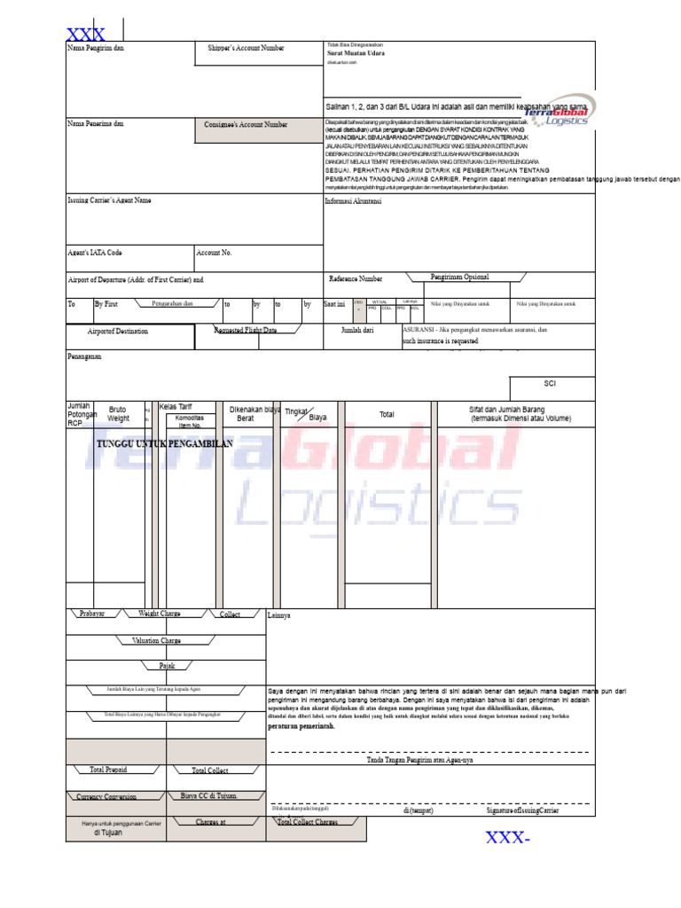Air WayBill PDF | PDF