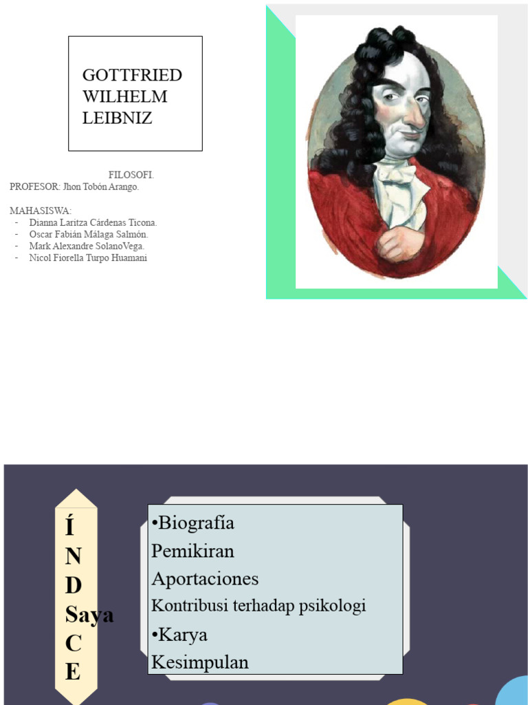 Pemikiran dan Karya Gottfried Leibniz | PDF