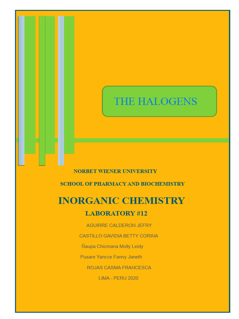 #12 Halogens Report | PDF | Chlorine | Chemical Compounds