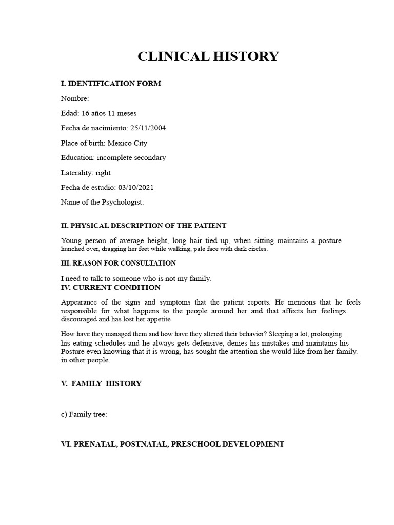 Clinical History | PDF | Pregnancy | Postpartum Period