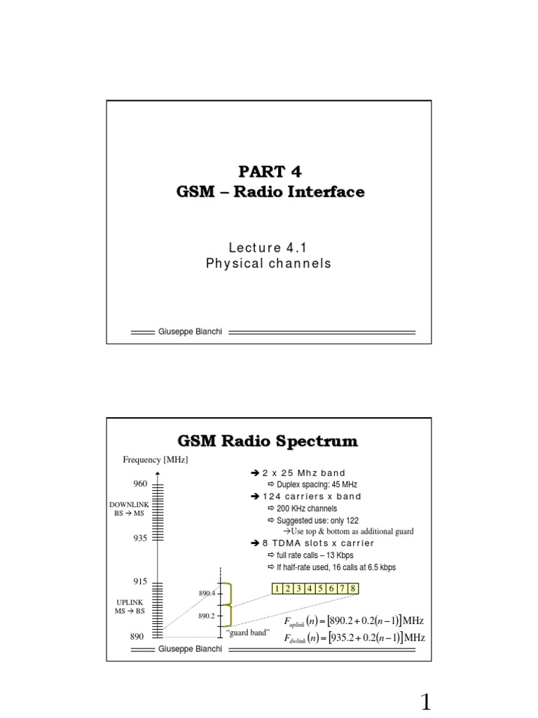 GSM - Radio Interface | PDF