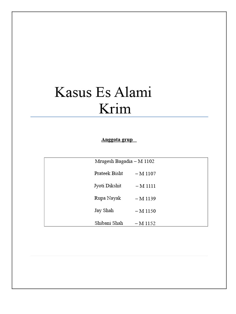 Studi Kasus Es Krim Natural di India | PDF