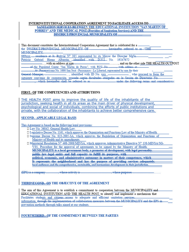 SMP Agreement and Health Post | PDF | Justice | Crime & Violence