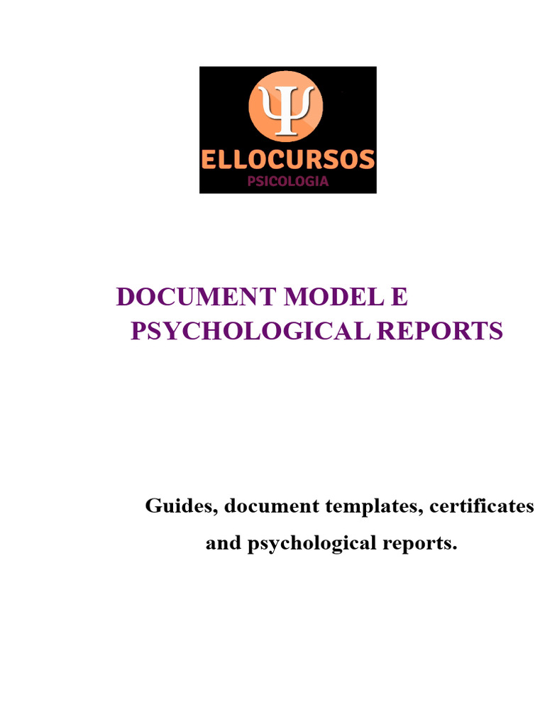 Psychological Report Templates & Guides | PDF | Mental Disorder ...