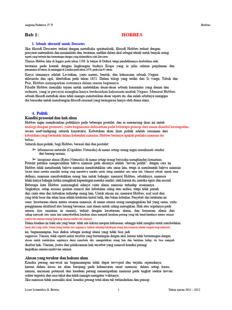 Thomas Hobbes | PDF