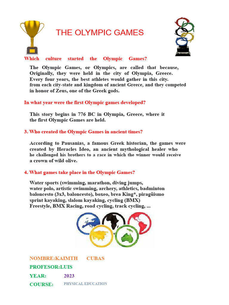 THE OLYMPIC GAMES | PDF
