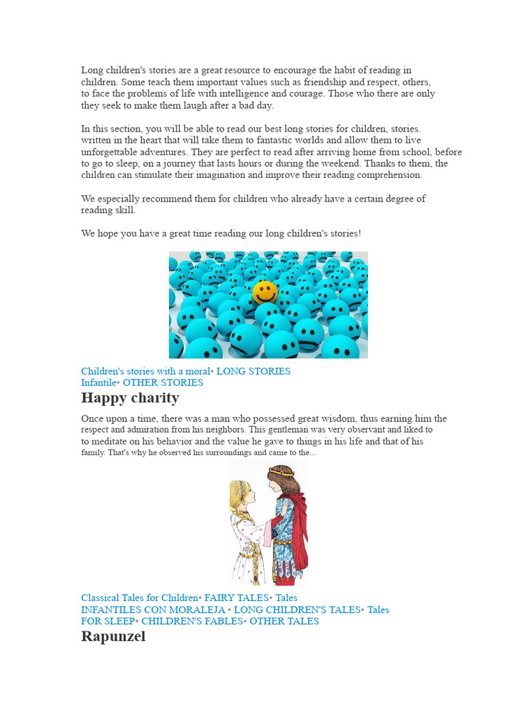 Children's Long Stories Are a Great Resource to Encourage Reading ...