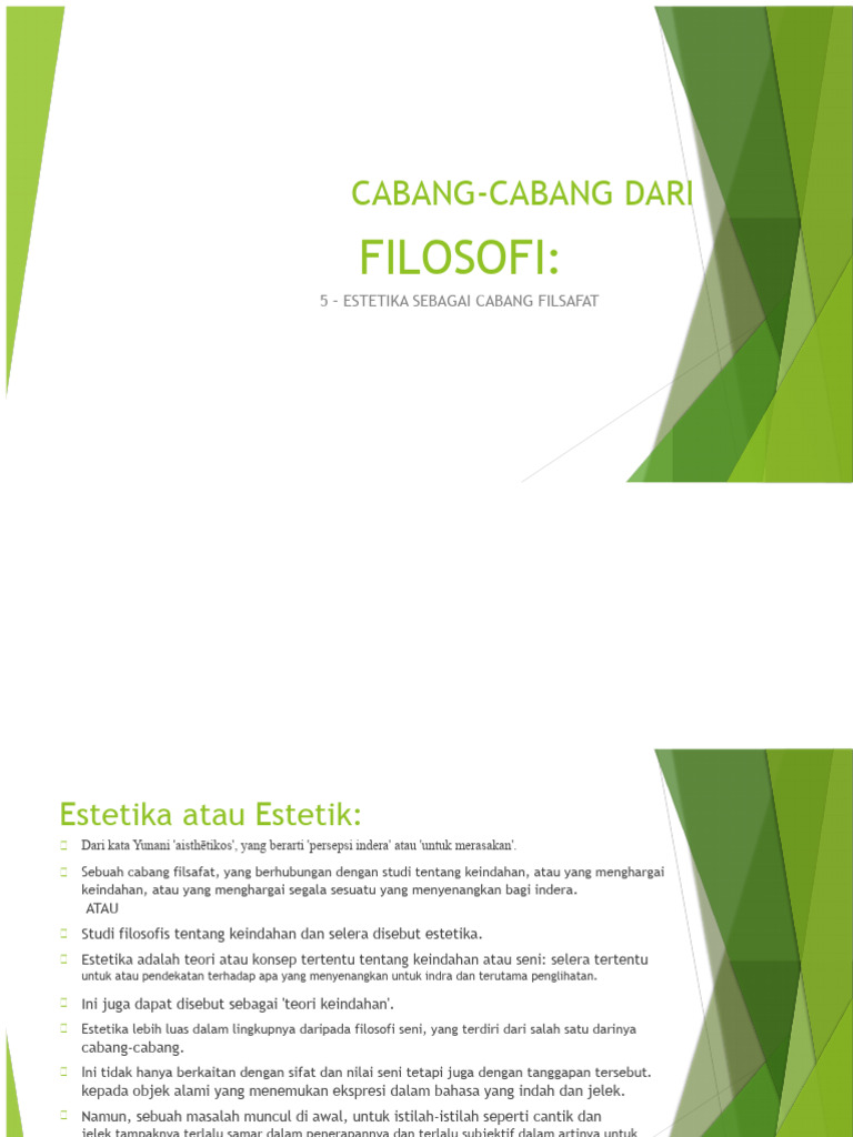 Estetika: Studi Filsafat Keindahan | PDF