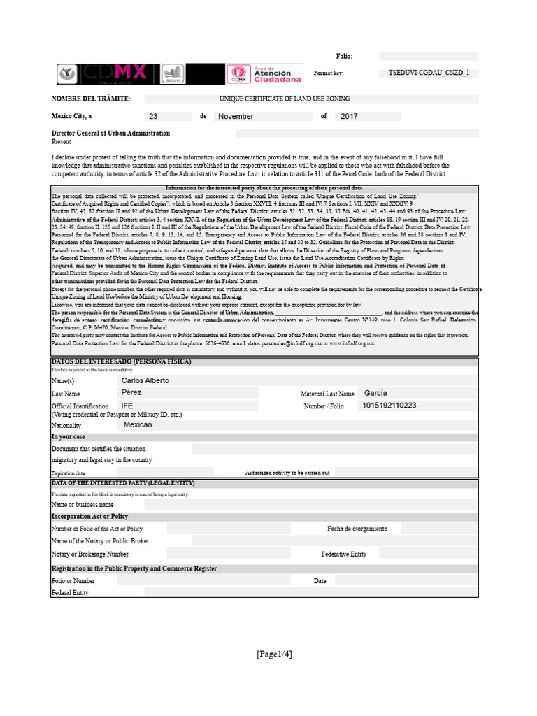 Unique Land Use Zoning Certificate Guide | PDF | Identity Document ...