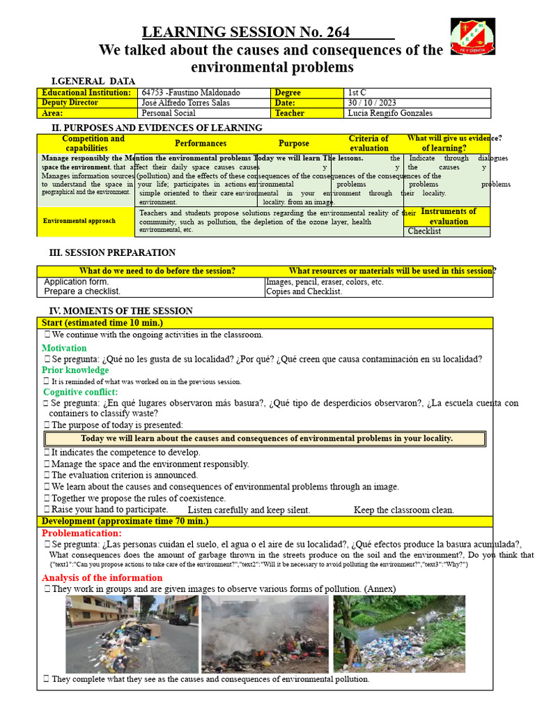 Session 264 - PS - Causes and Consequences of Environmental Problems ...