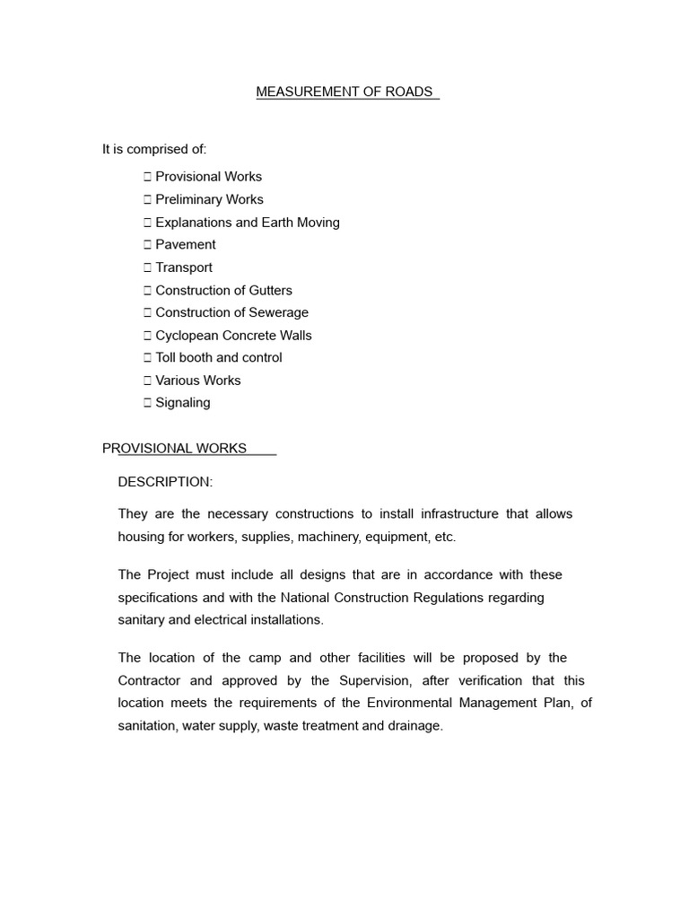 ROAD MEASUREMENT | PDF | Road | Topography