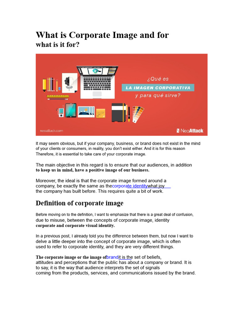 Concept of Corporate Image | PDF | Brand | Image